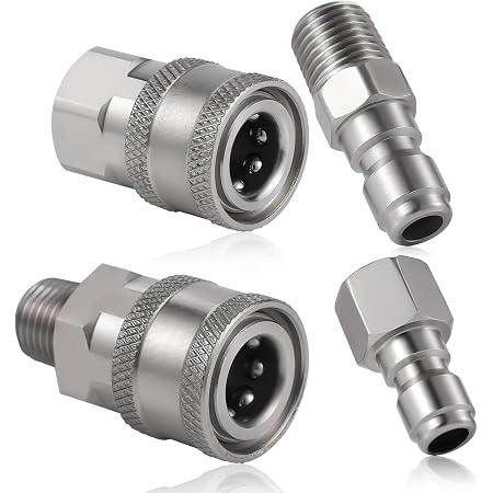 SAVITA 4pcs Coupleur de Nettoyeur Haute Pression, NPT 3/8inch Raccords ...
