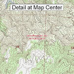 Amazon.com : USGS Topographic Quadrangle Map - Santa Margarita Lake ...