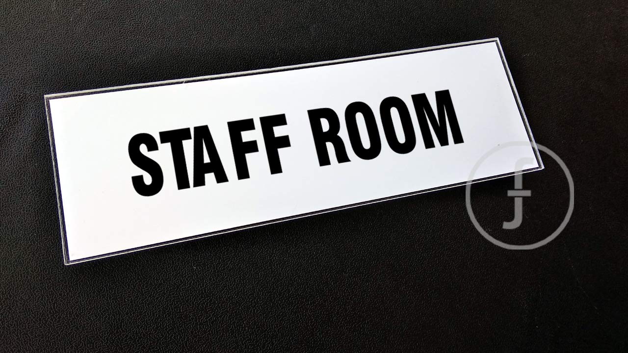 fingerz Staff Room Signage Laminated Glass Sign Board Hotel Canteen ...