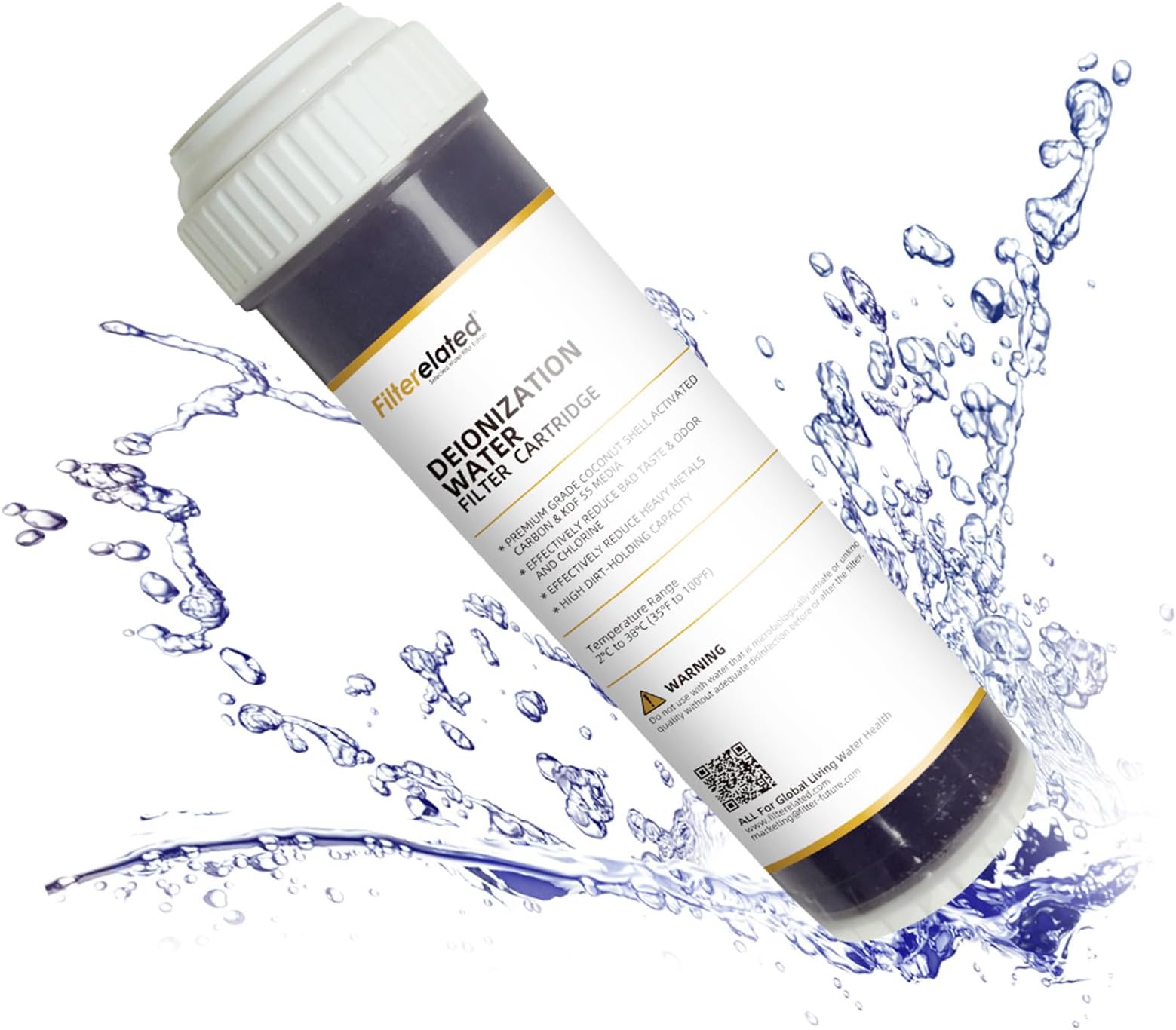 Empty, Clear Refillable Reusable Water Filter Cartridge Universal (2.5 ...