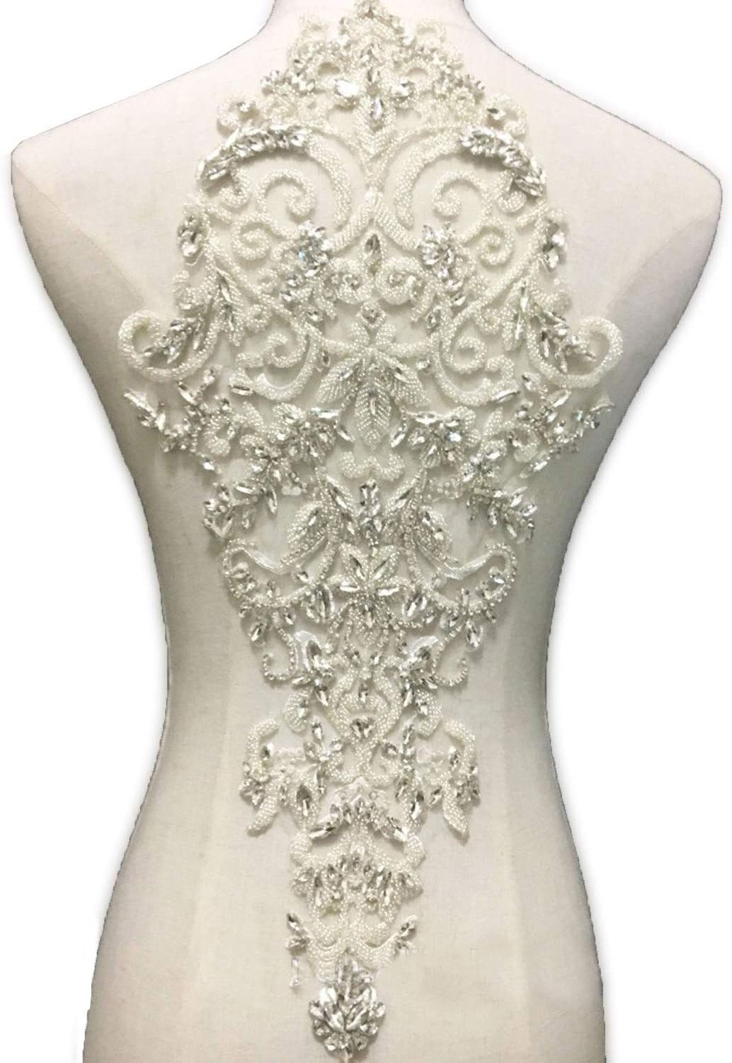 Amazon.com: Stunning Rhinestone Bodice Beaded Crystal Bodices Applique ...