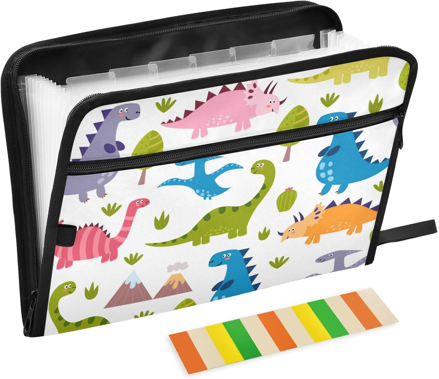 Amazon.com : Cute Dinosaurs Expanding File Folder, 13 Pockets Accordion ...
