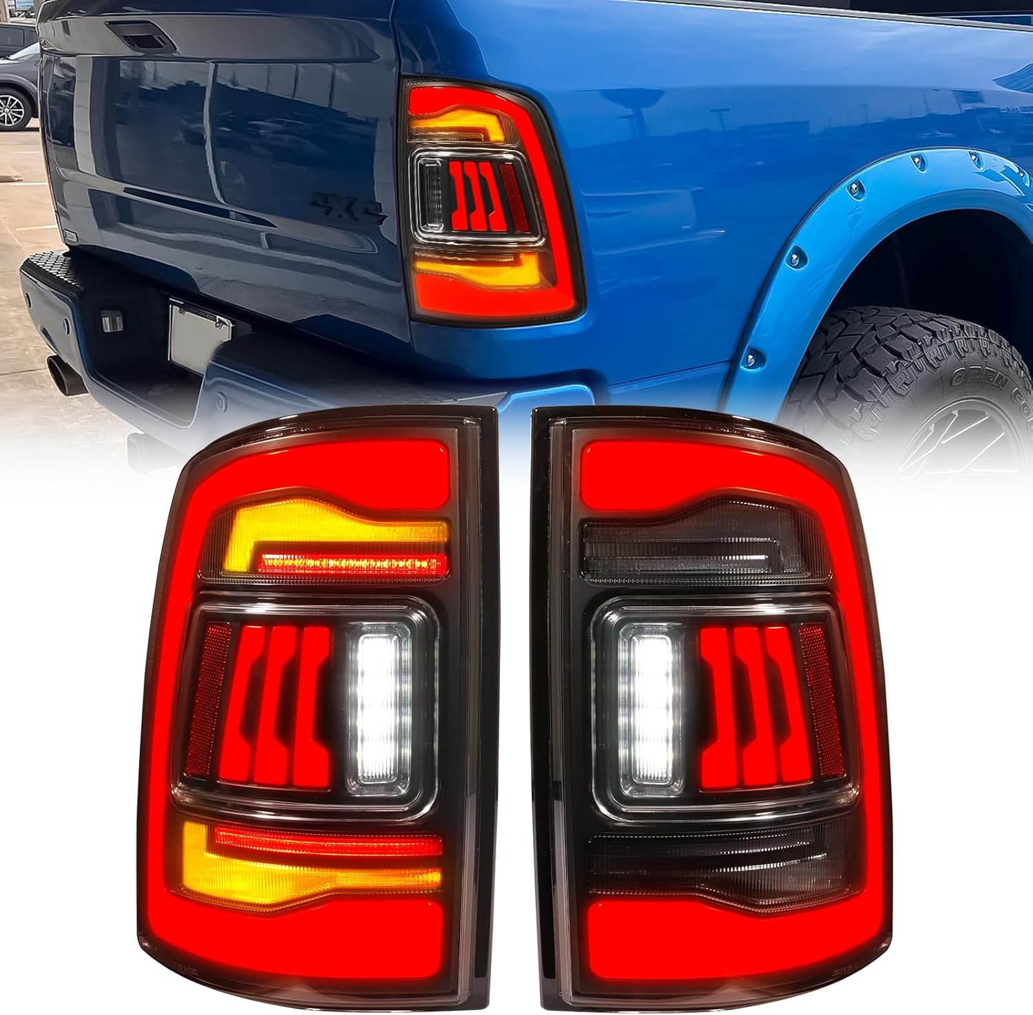 Amazon.com: OKLSG LED Tail Lights for 2009-2018 Dodge Ram 1500, 2014 ...