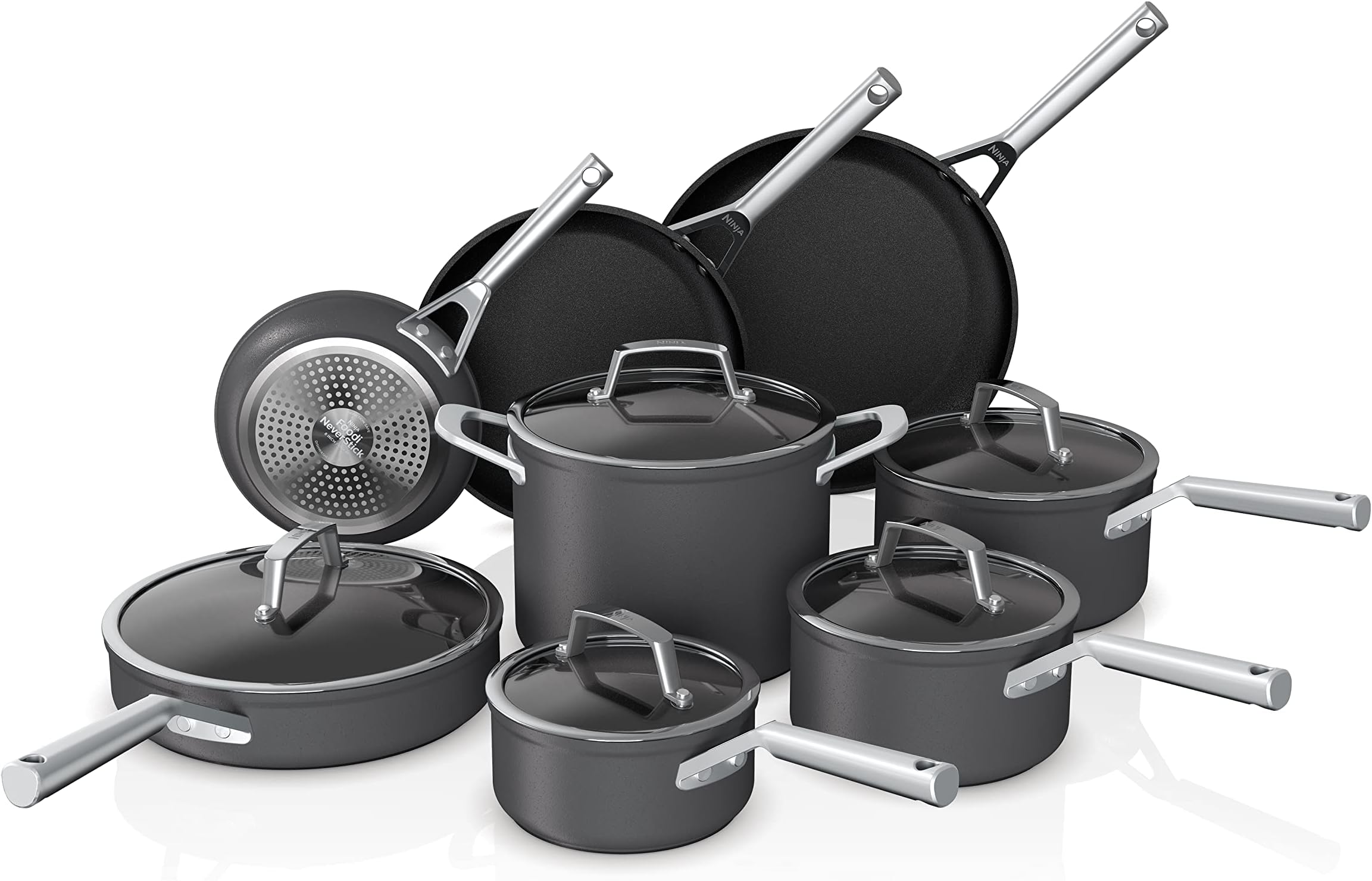 Amazon.com: Ninja Foodi NeverStick 11-Piece Cookware Set, Guaranteed To ...