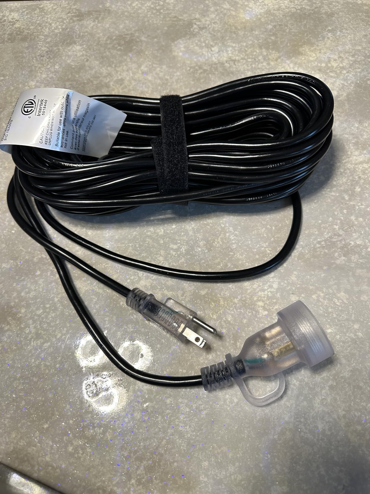 Amazon.com: POWGRN 100FT 16 Gauge Black Outdoor Extension Cord ...