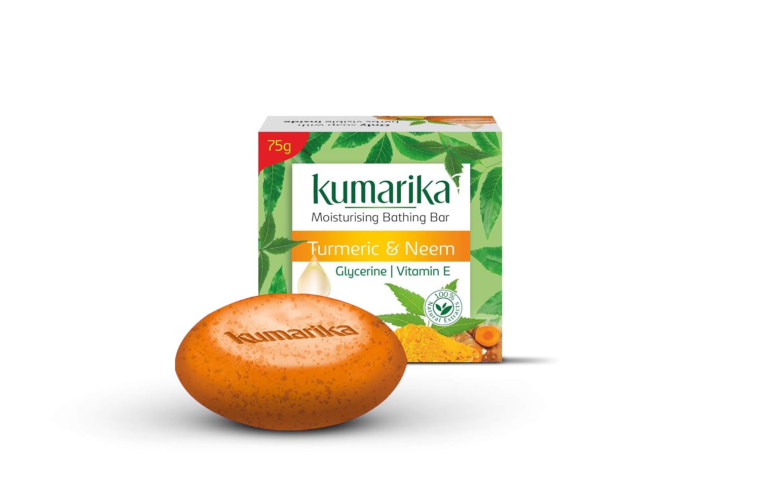 Buy Kumarika Moisturising Bathing Bar, Turmeric and Neem Soap, Pack of ...