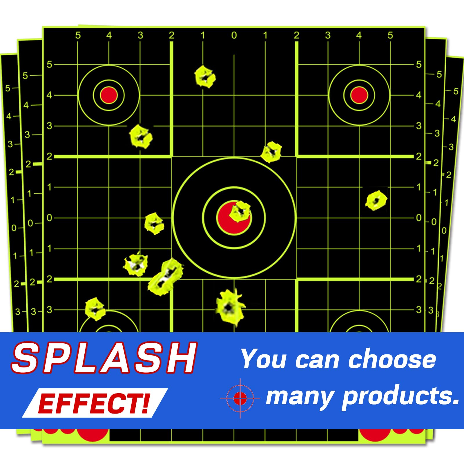 Snapklik.com : ATFLBOX 12x12 Inch Splatter Paper Targets And Adhesive ...
