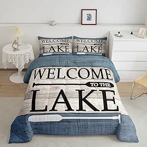 Amazon.com: Erosebridal Lake House Bedding Decor, Rustic Farmhouse ...