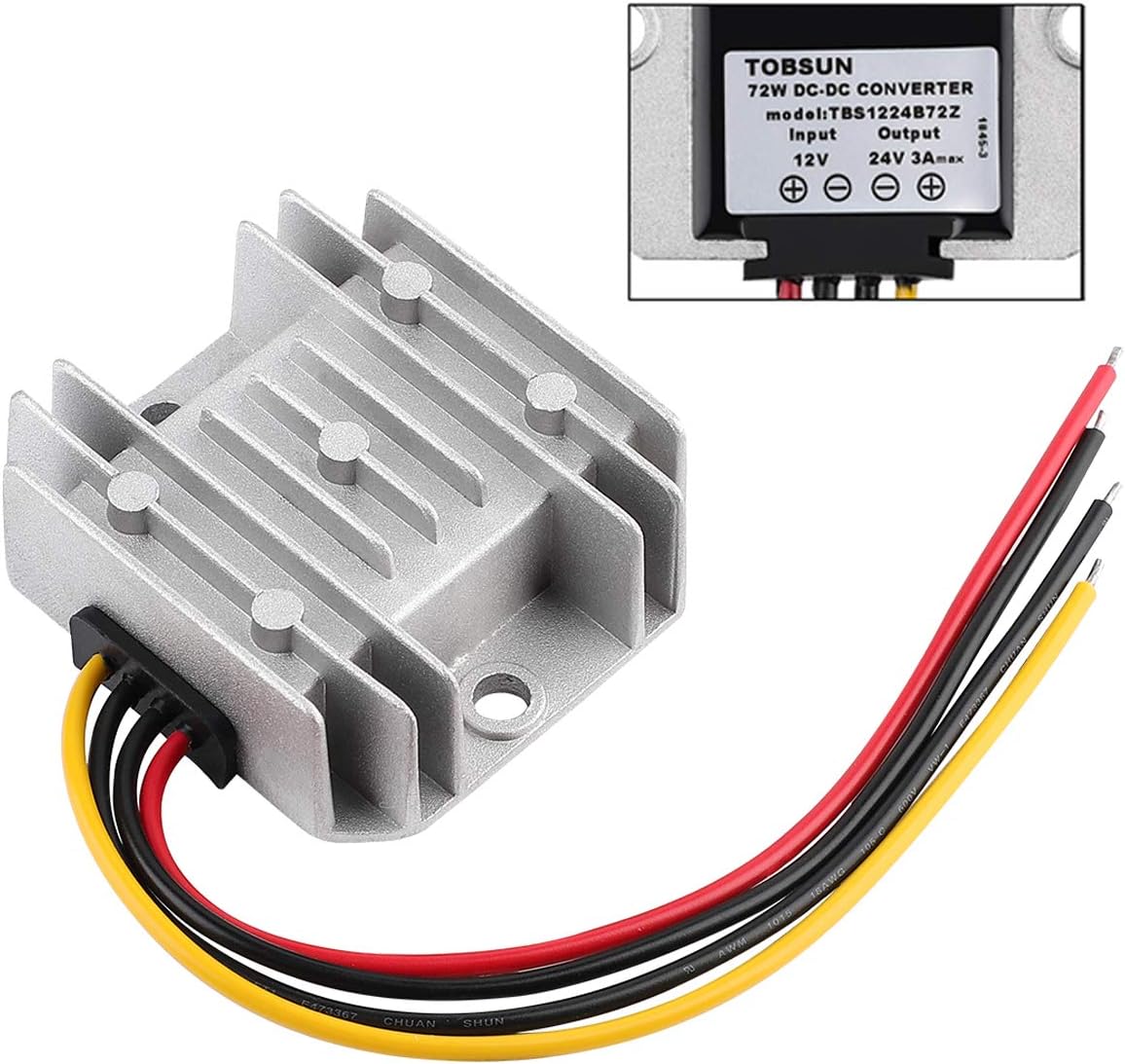 Amazon.com: DC 12V to 24V 10A 240W Converter Step Up Voltage Regulator ...