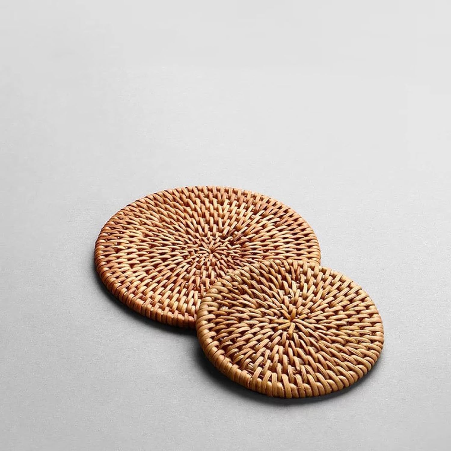 Amazon.com: 8cm Rattan Coaster Pot Mat Dining Table Insulation Mat ...