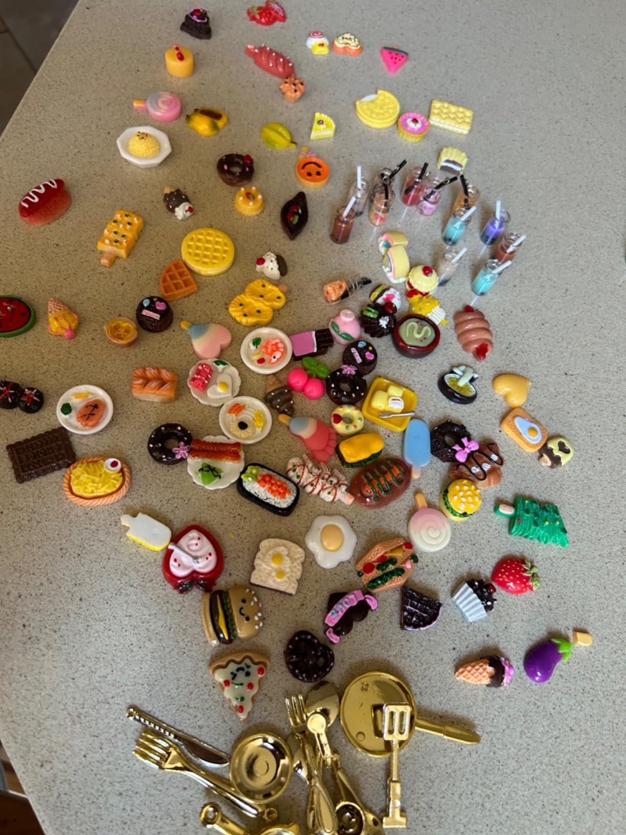 116 PC Miniature Food Drink, Mini Food Drink 1:12 Scale Miniature Dolls ...