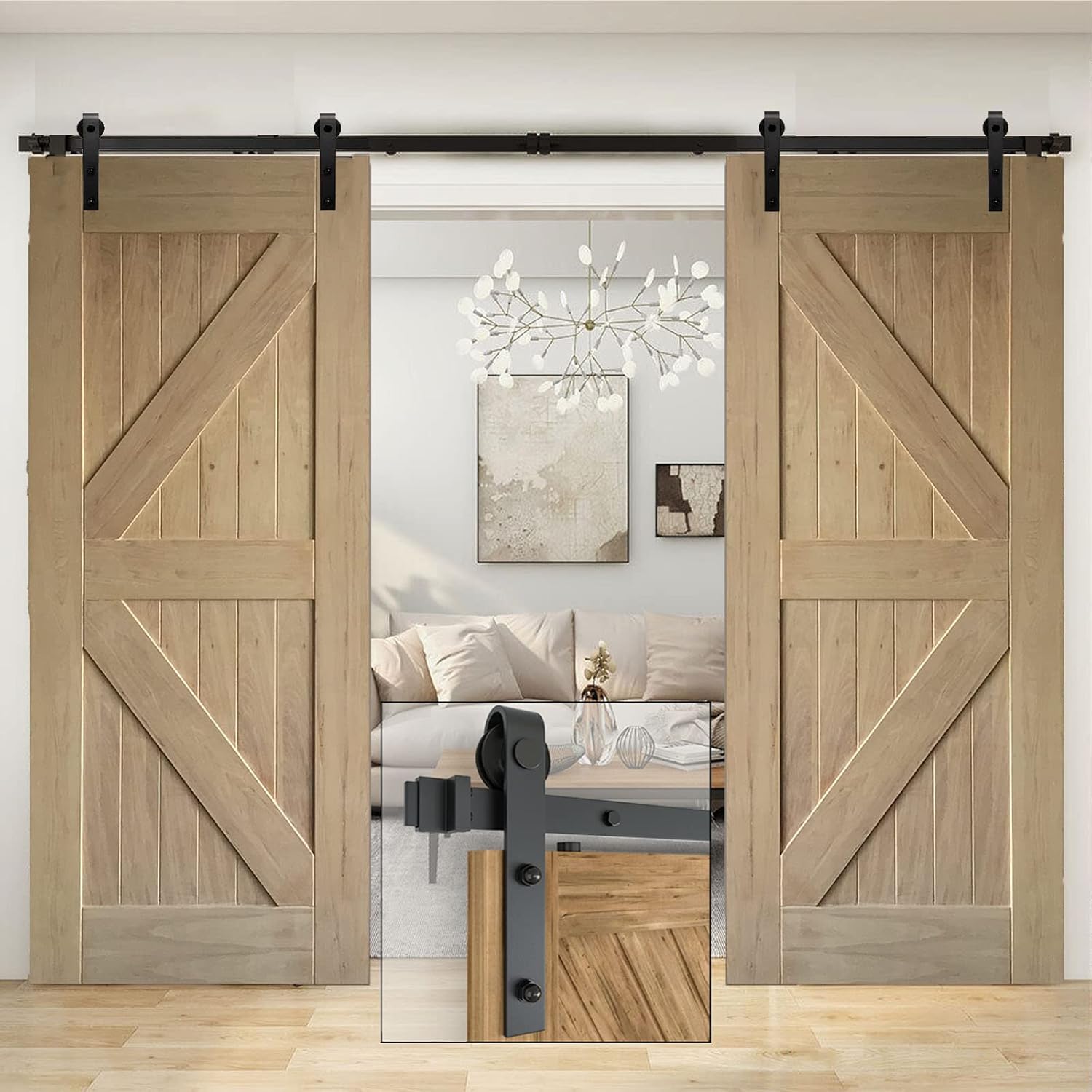 Sliding Barn Door Hardware Kit 250cm Sliding Door Hardware Kit for ...