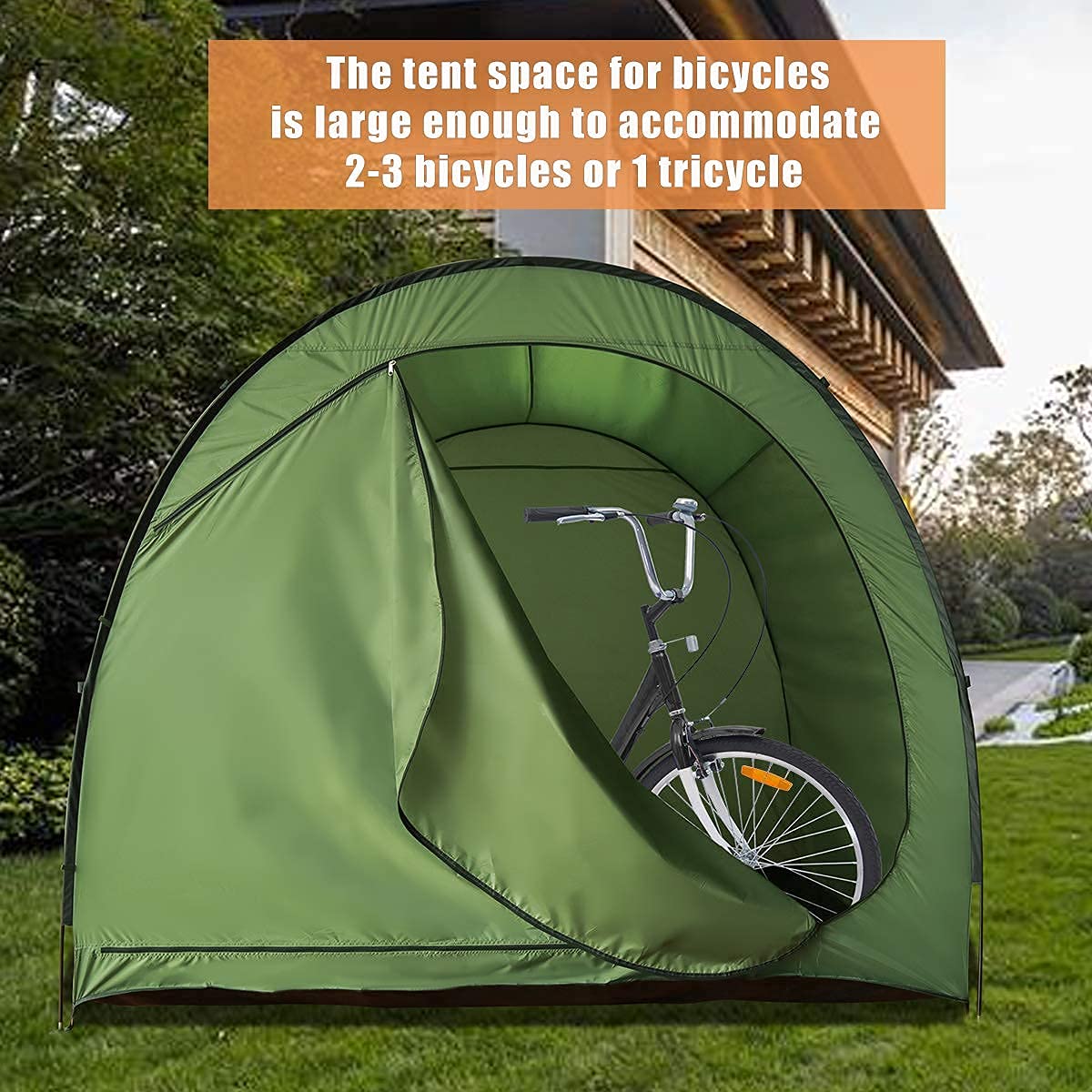 Buy H&ZT Large Bike Storage Shed Tent, 6.6Ft x 5.3Ft Outdoor Waterproof ...