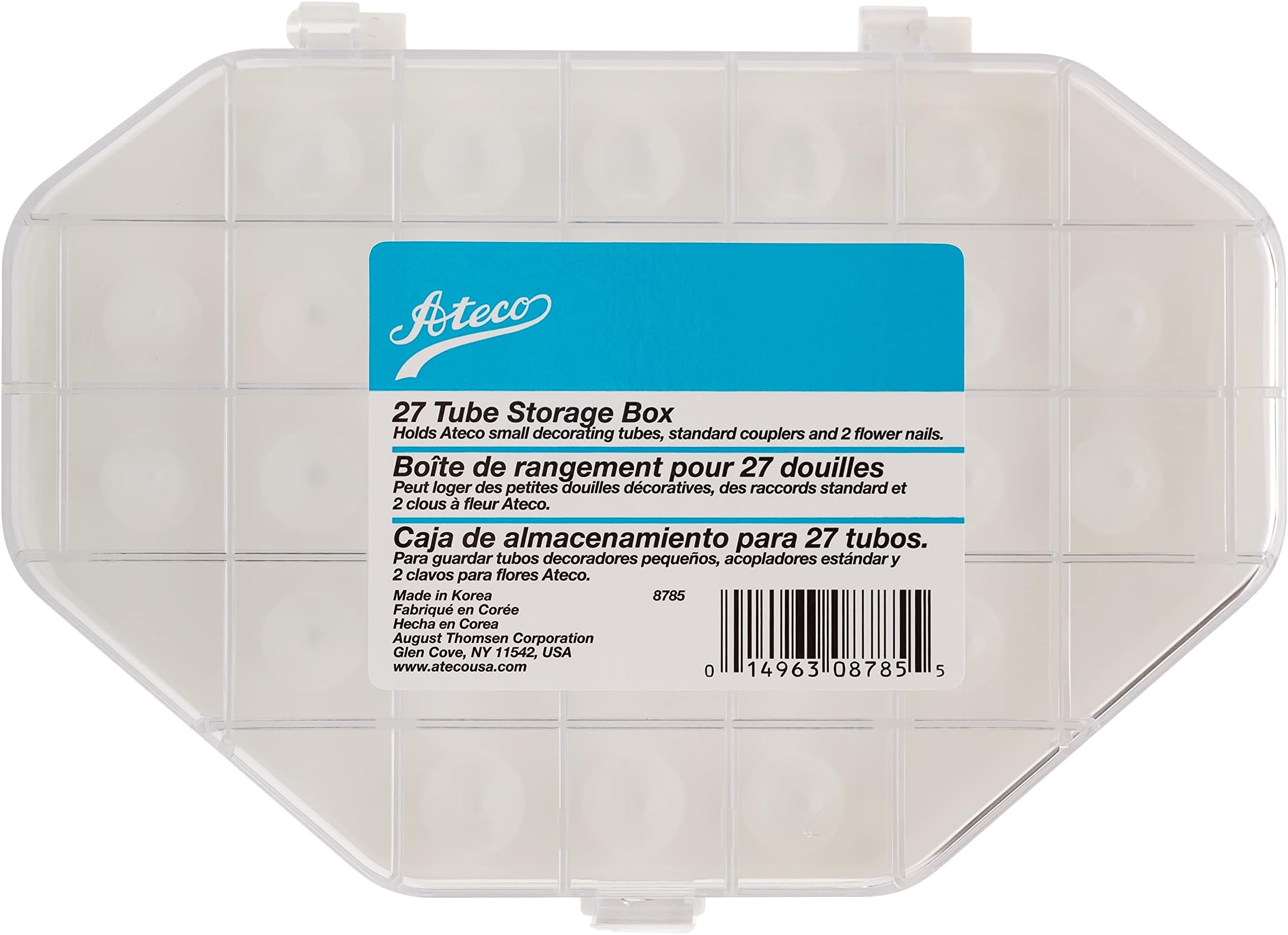 Amazon.com: Ateco Tube Storage Box, 27-Compartments for Small & Medium ...