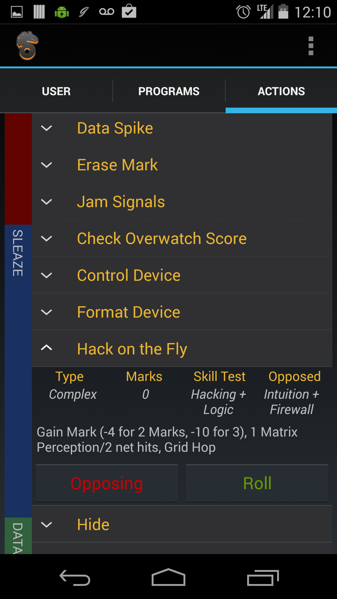 Aplicación Shadowrun Cyberdeck Aid en Amazon Appstore
