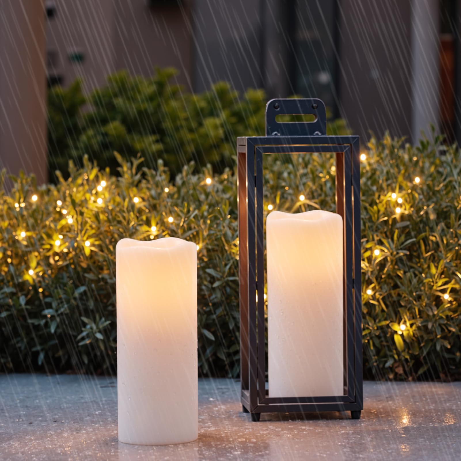 Pillar Candles Battery Operated DRomance Waterproof Outdoor Flameless ...