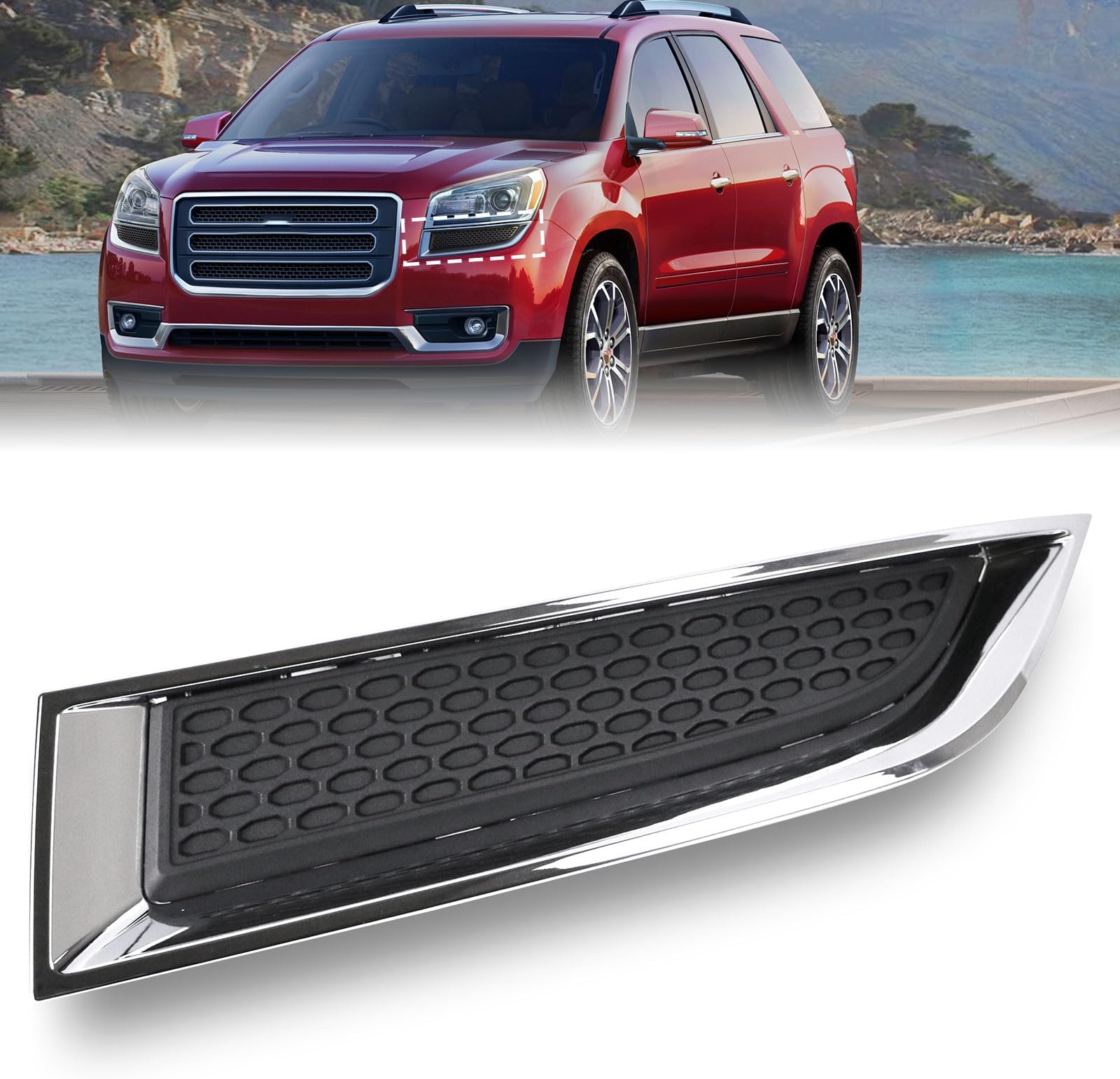 Amazon.com: YZQPNB Fog Light Grille Cover Compatible with 2013-2016 GMC ...
