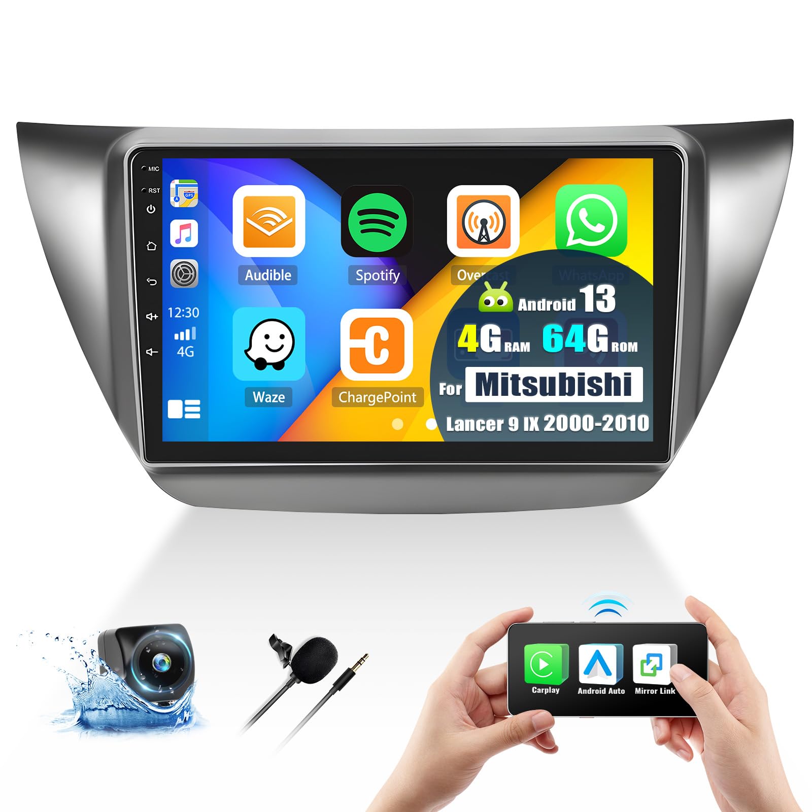 Amazon.com: [4+64G] 8-Core Android 13 Car Stereo for Mitsubishi Lancer ...