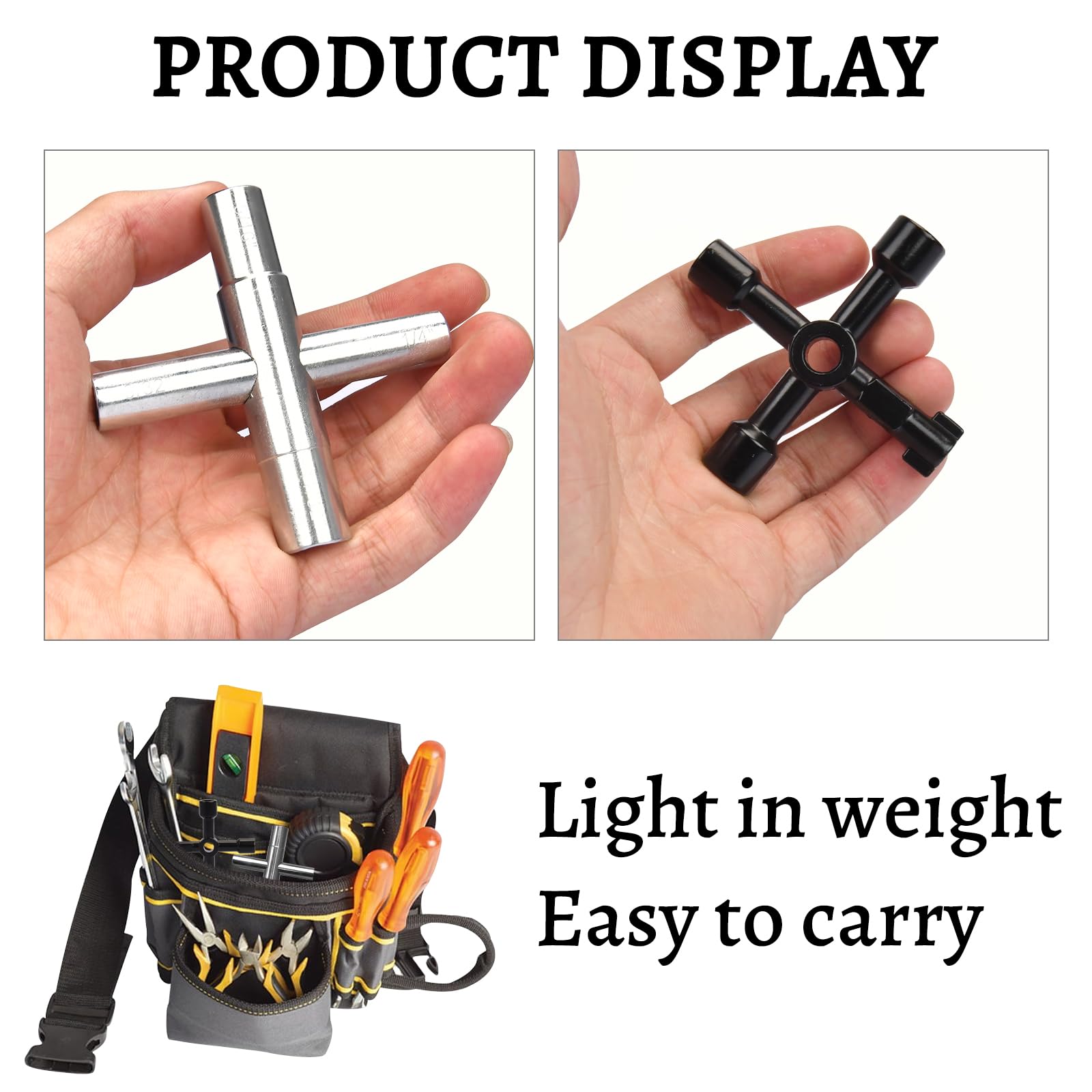 Snapklik.com : 4 Way Sillcock Key Set, Utilities Key, Multi-functional ...