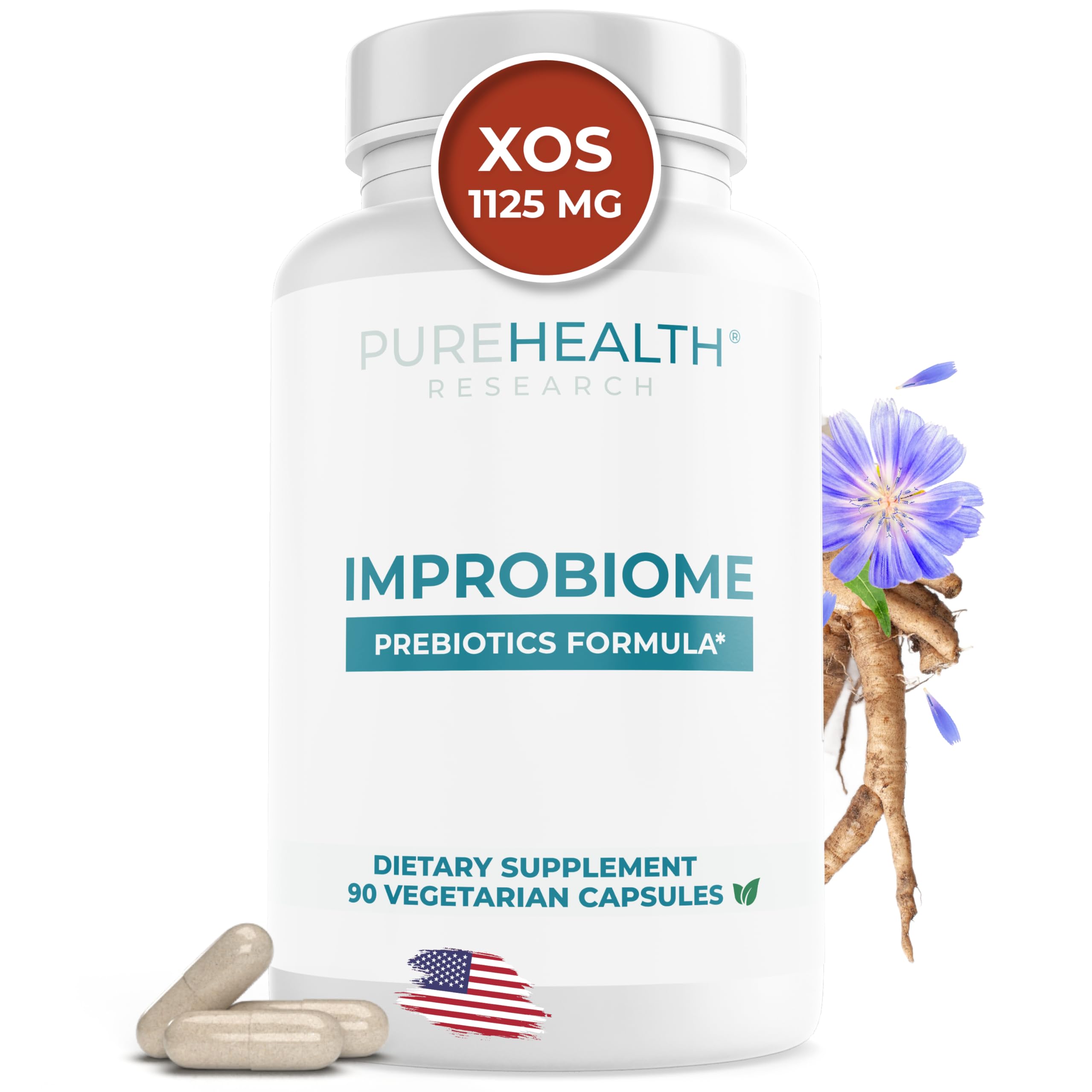 Buy PURE RESEARCHImprobiome Prebiotic Fiber Supplement - Natural ...