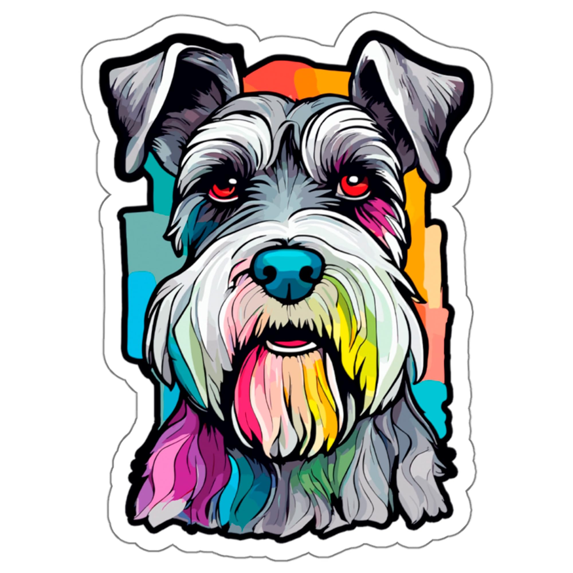 Amazon.com: Schnauzer Sticker Decal Vinyl Waterproof for Water Bottle ...