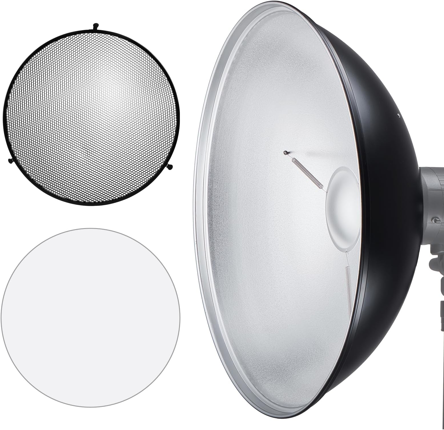 Amazon.com : Godox 16.5inch/42cm White Beauty Dish Bowens Mount ...