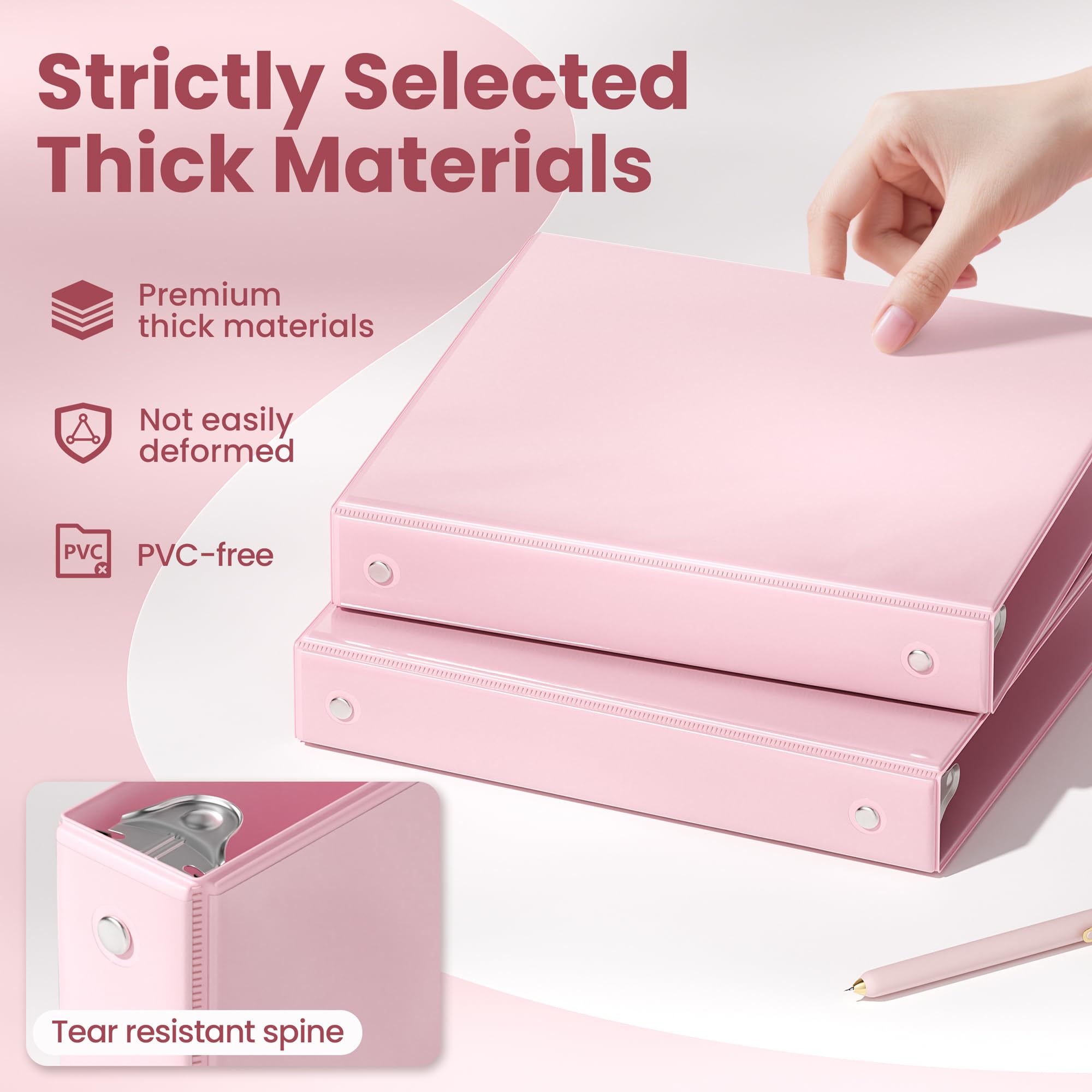 Snapklik.com : SUNEE 3 Ring Binder 1 Inch 4 Pack, Clear View 1" Binders ...
