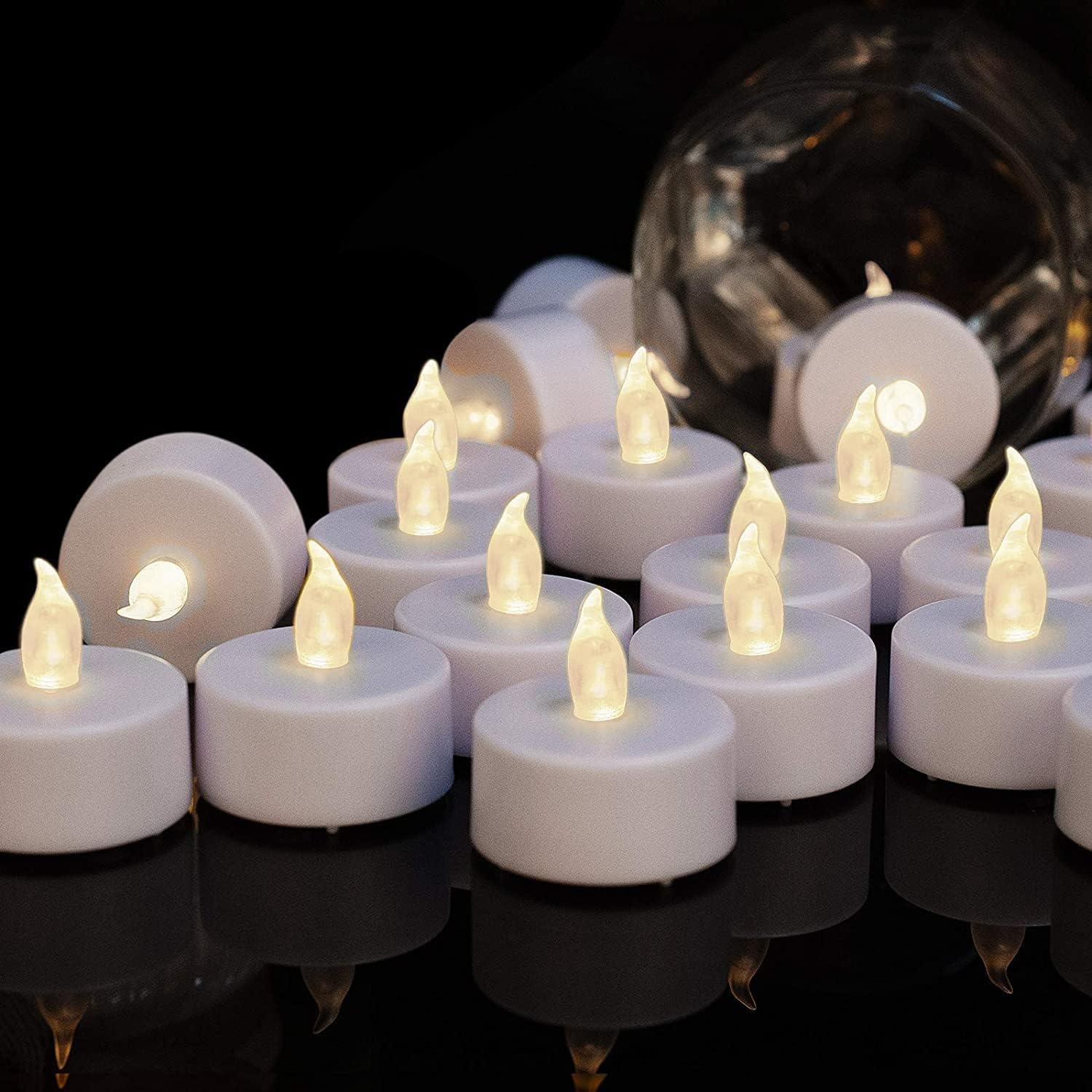 Amazon.com: Battery Tea Lights: 24 Pack LED Tea Lights Candles ...