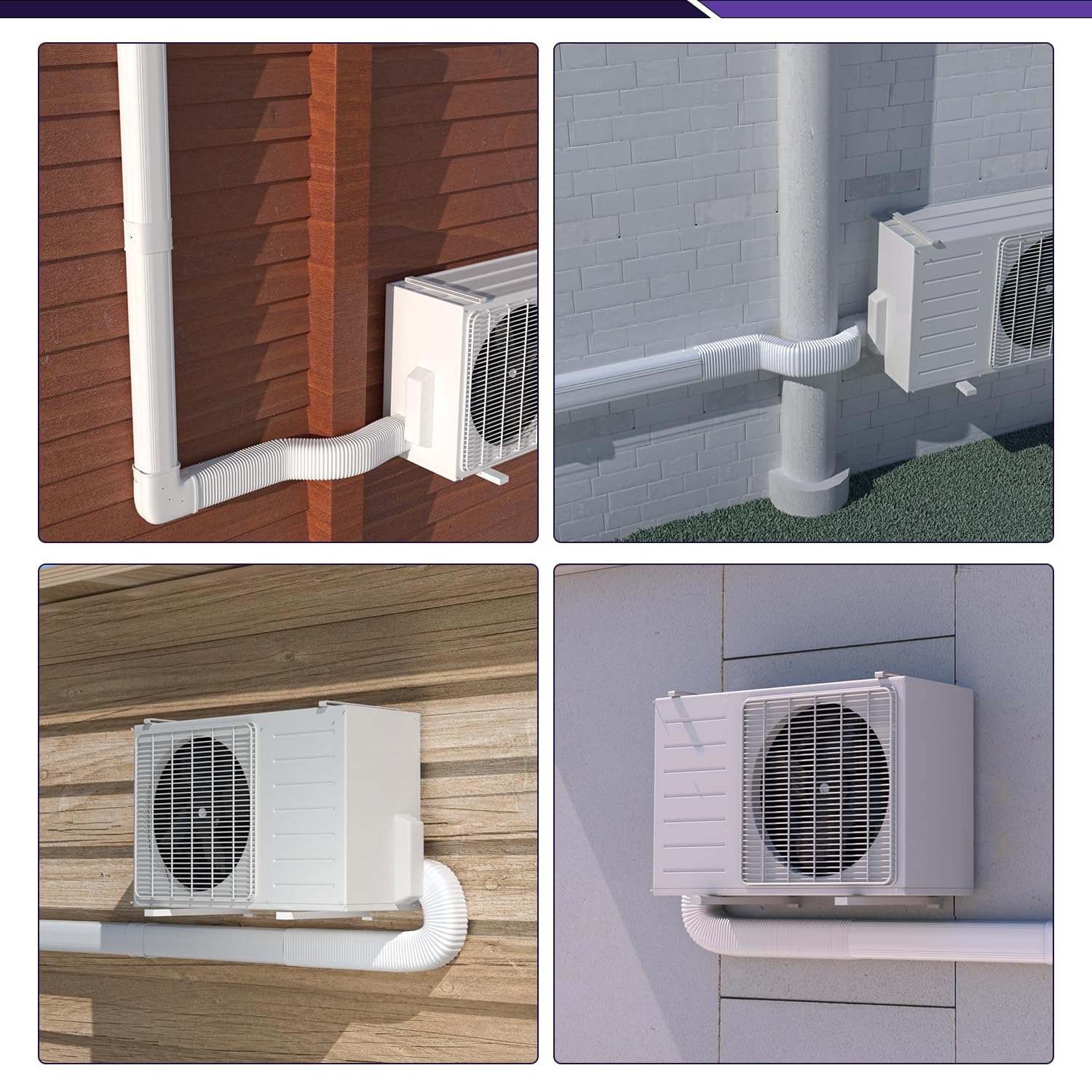 Snapklik.com : Mini-Split Line Set Cover Accesories: 4" 1.9 Ft Flexible ...