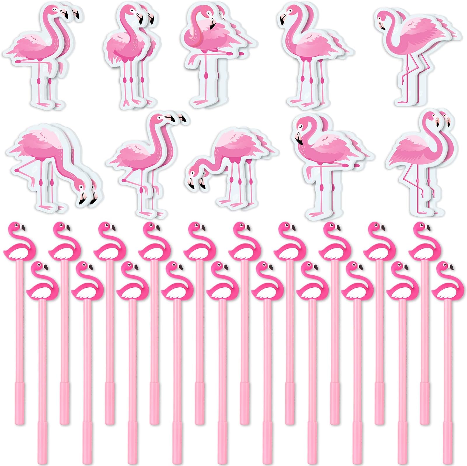 Amazon.com : Colarr 40 Pcs Flamingo Sticky Notepad Pen Set Fun Flamingo ...