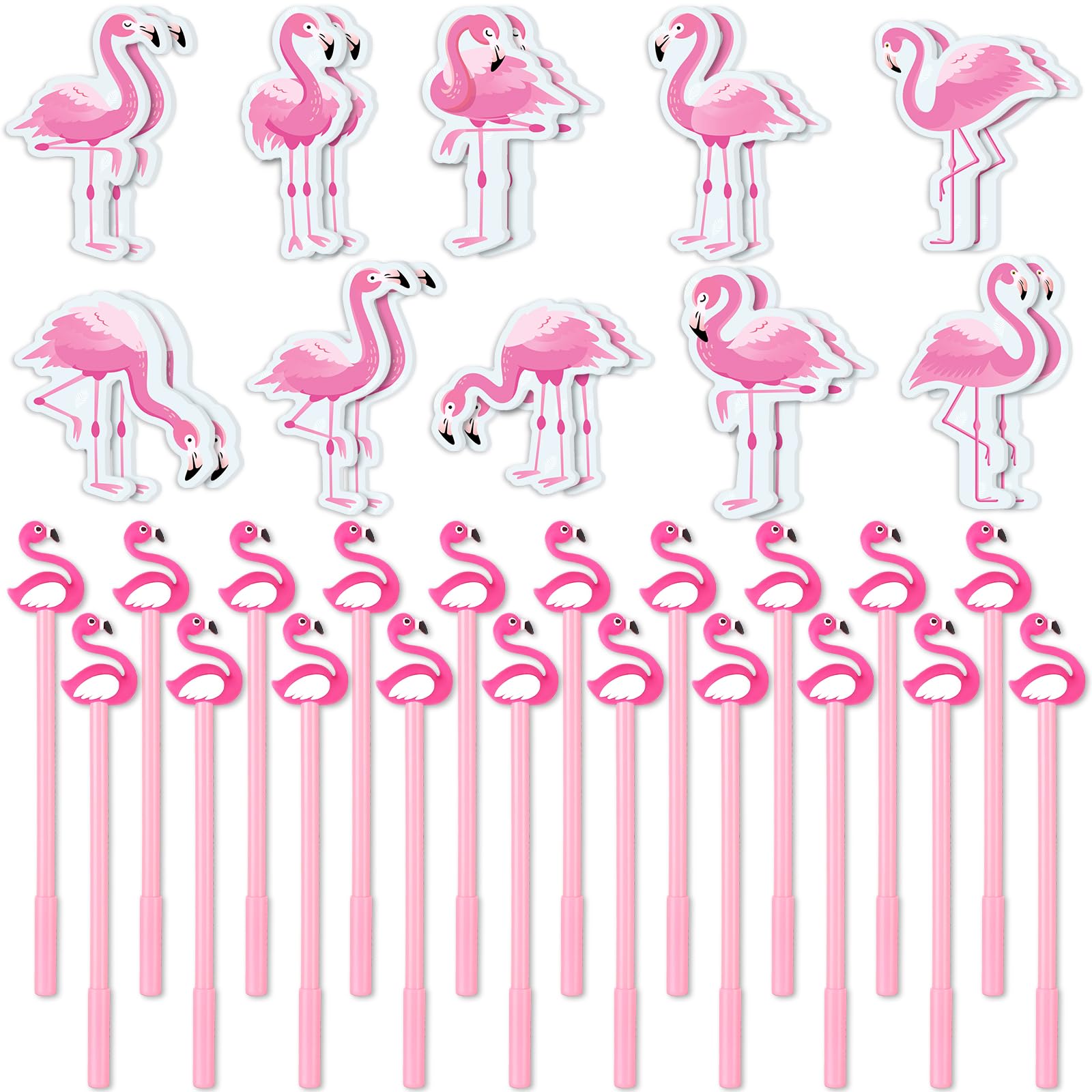 Amazon.com : Colarr 40 Pcs Flamingo Sticky Notepad Pen Set Fun Flamingo ...