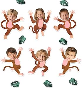 Amazon.com: Monkey Cutouts Jungle Animal Paper Cutting Bulletin Board ...