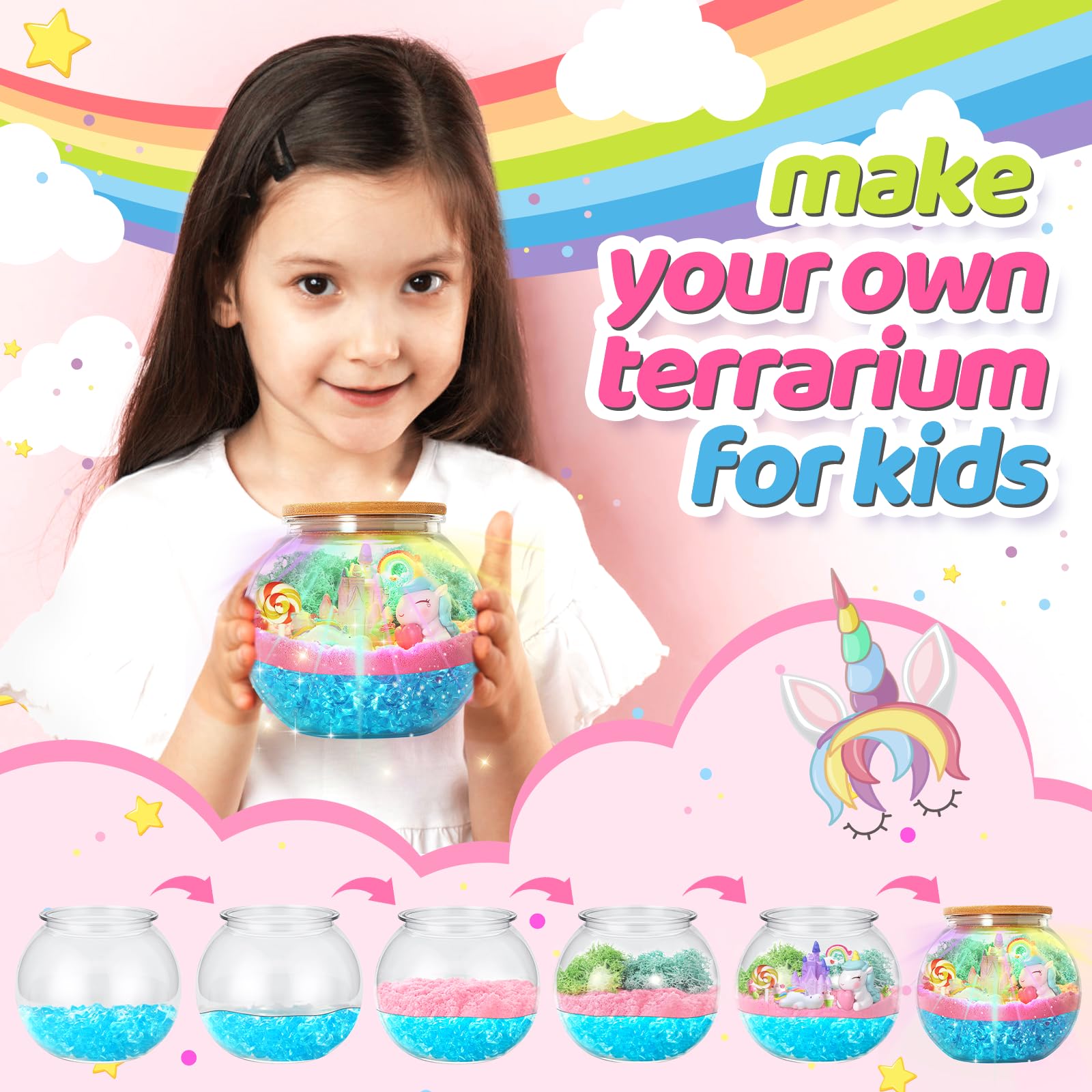 Snapklik.com : Terrarium Kit For Kids Light Up Terrarium Arts And ...