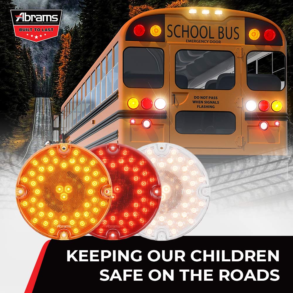 Snapklik.com : 7" Inch White 47 LED Bus Tail Light Built-in Reflex Lens ...