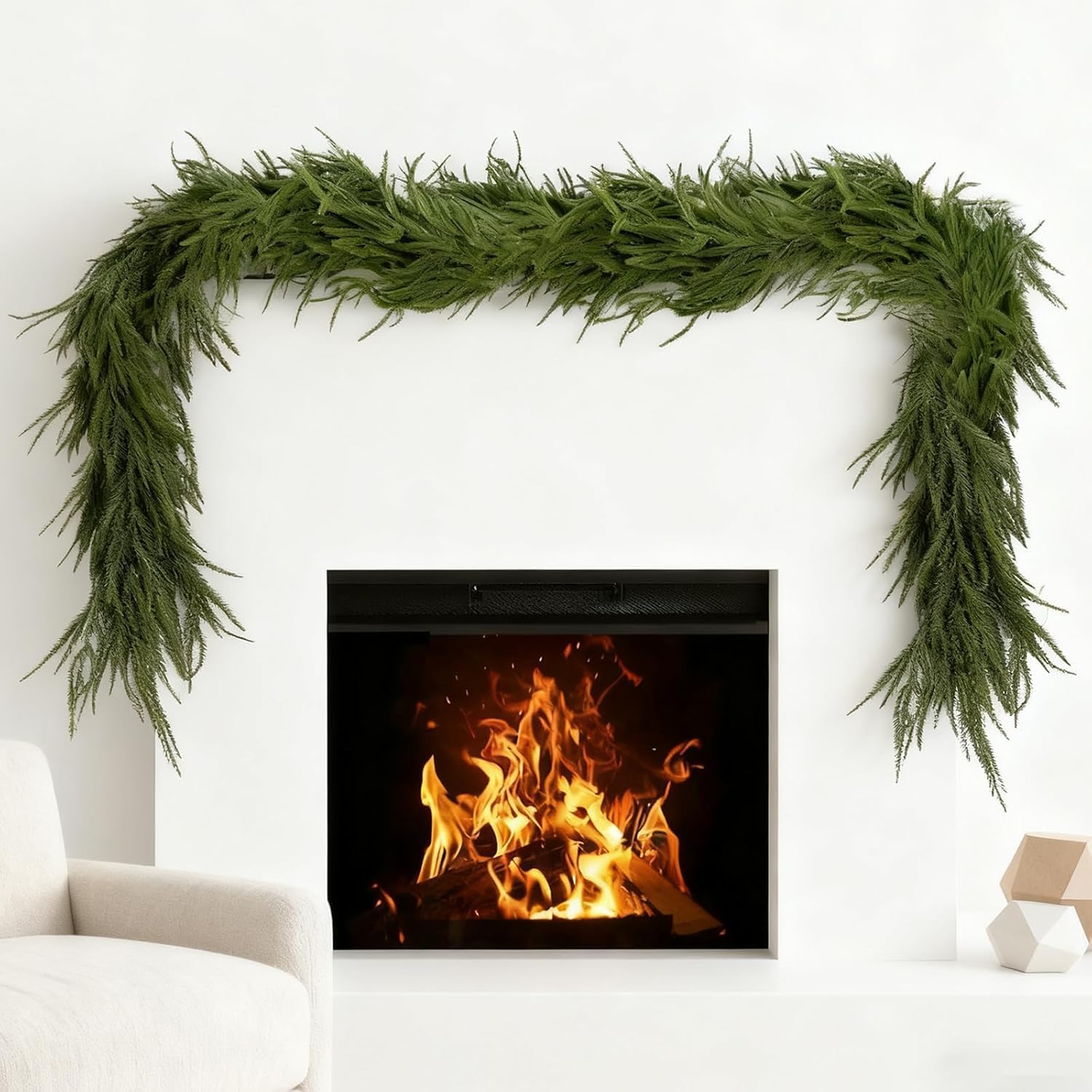 Amazon.com: 6FT Artificial Cedar Garlands, Realistic Greenery Garland ...