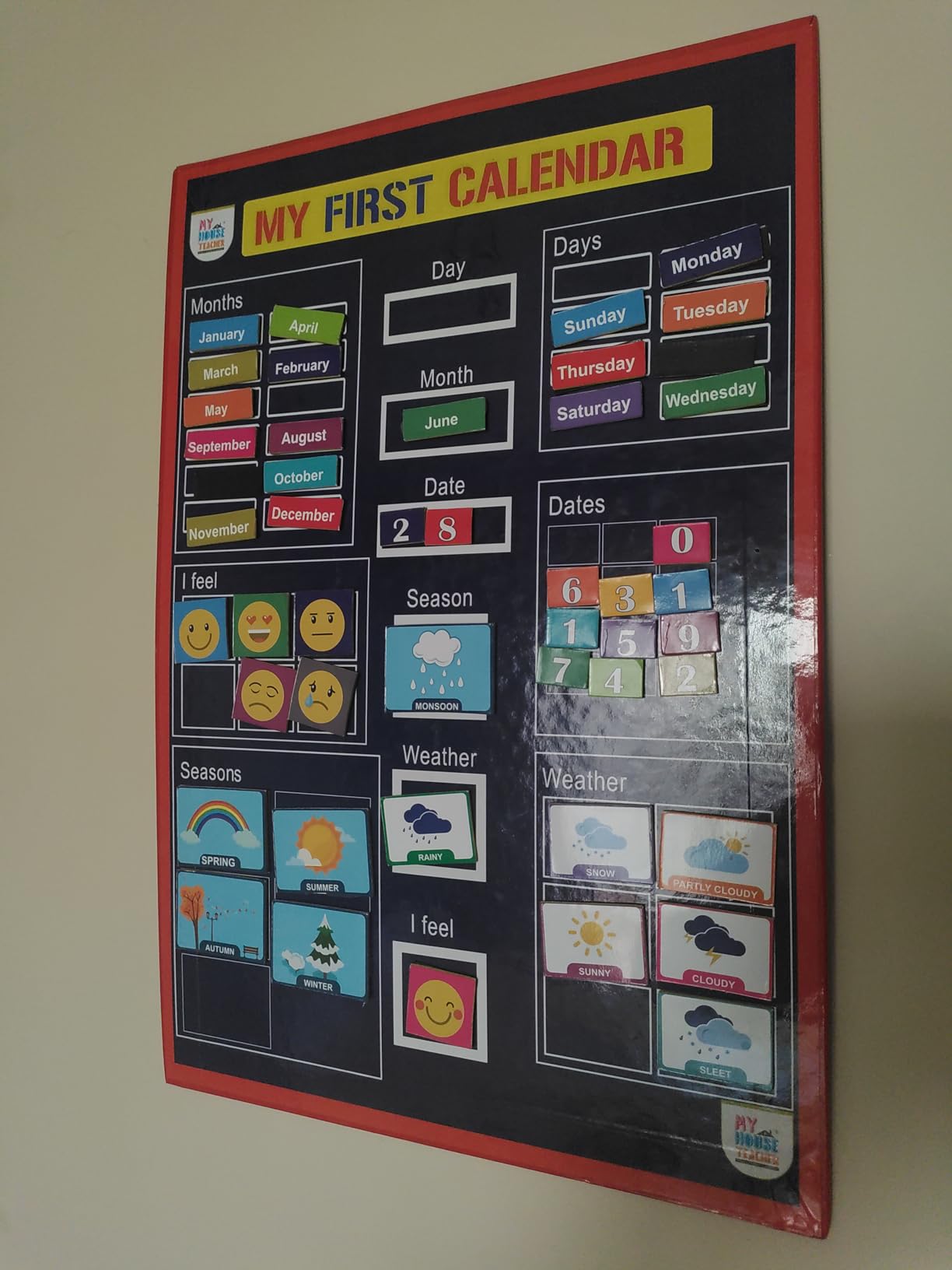My House Teacher Magnetic My First Calendar For Educating Kids About ...