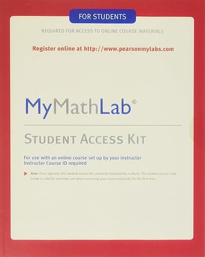 MyMathLab: Student Access Kit: MATHEMATICS: 9780321199911: Amazon.com ...