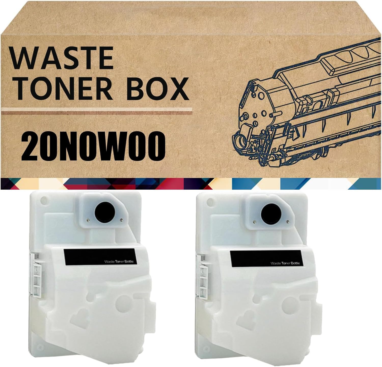 Amazon.com: XNINJA Compatible 20N0W00 Waste Toner Box Replacement for ...