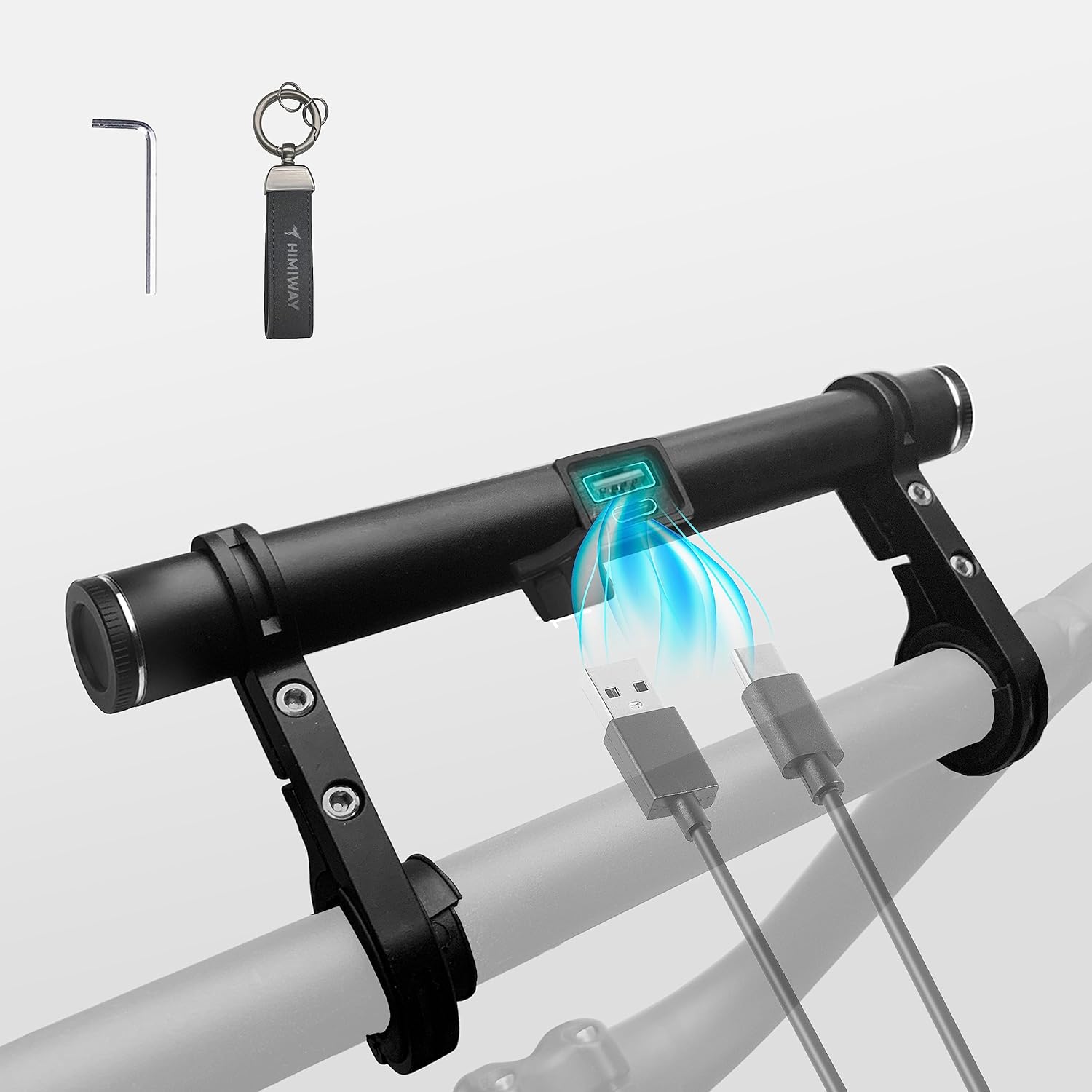 Amazon.com: Himiway USB Rechargeable Bike Handlebar Extender,7.87in ...