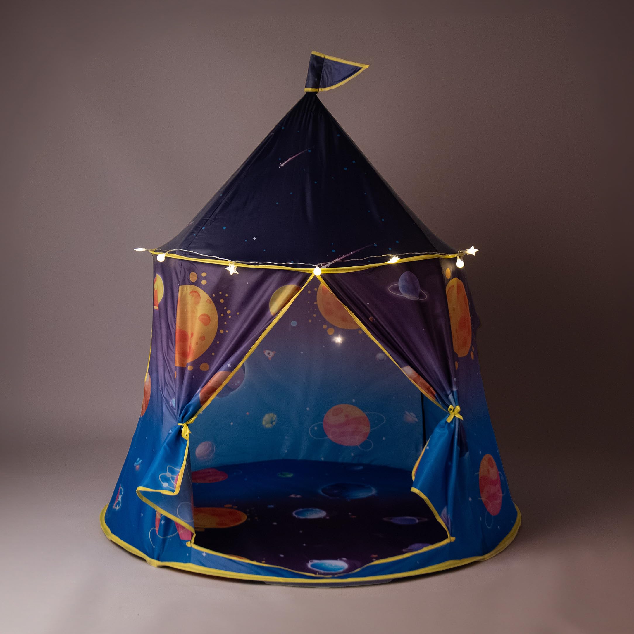 RELSY Kid’s Space Pop Up Tent Blue Space Tent For Kids With Planets ...