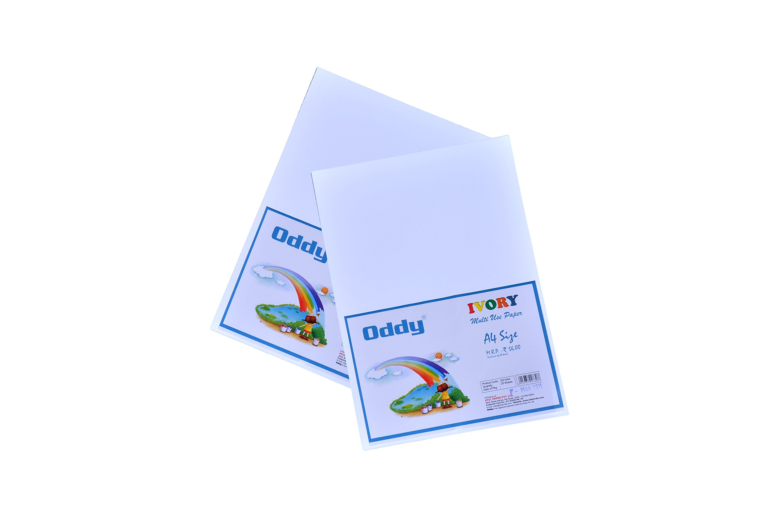 Oddy A4 Ivory Sheets White Color 25 Sheets (Pack of 4) : Amazon.in ...