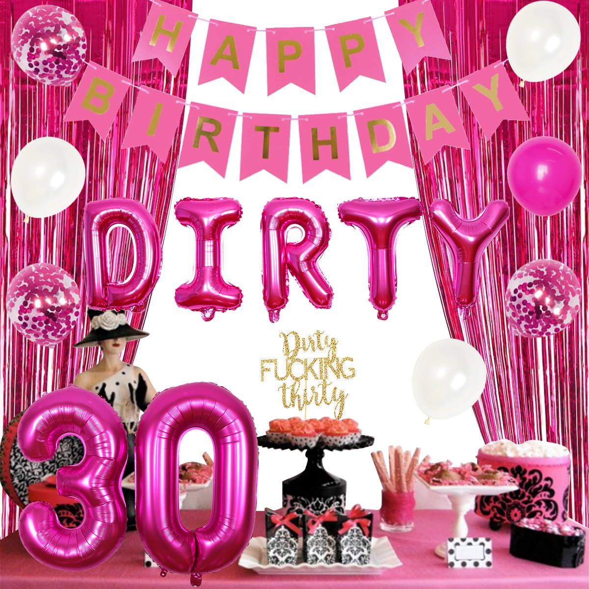 Happy Dirty 30th Birthday Images Rose Gold Glitter Dirty 30 Birthday
