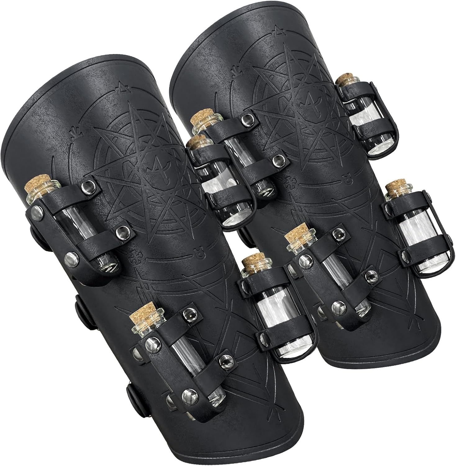 Amazon.com: HiiFeuer Medieval Embossed Alchemy Bracers with 8 Cork ...