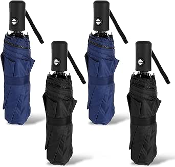 Amazon.com: Afcabakila 4 Pack Travel Umbrellas Windproof, Bulk Auto ...