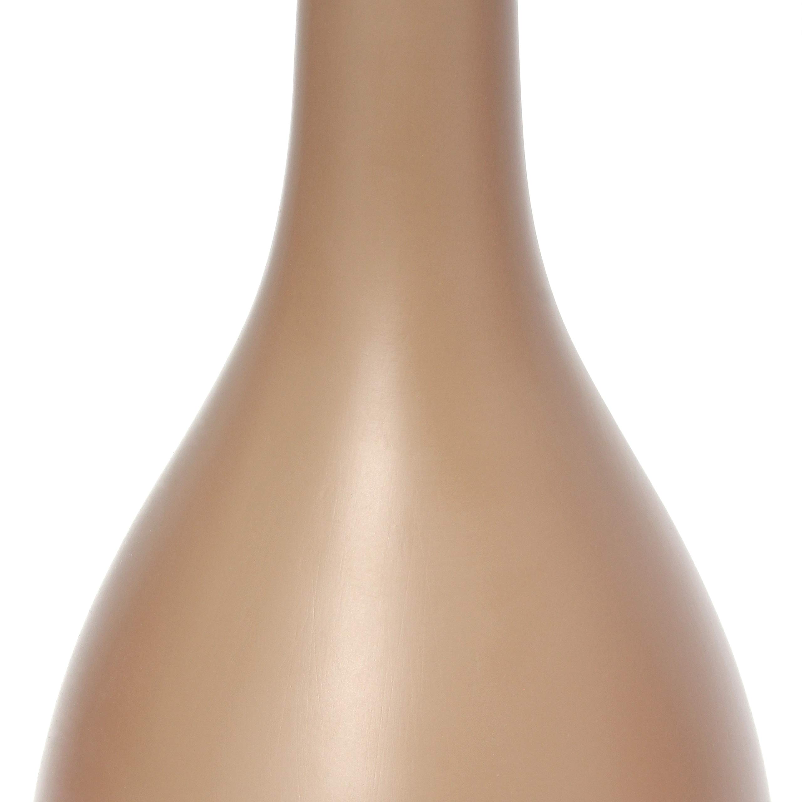 Simple Designs LT2002-LBW Oval Bowling Pin Base Ceramic Table Desk Lamp ...