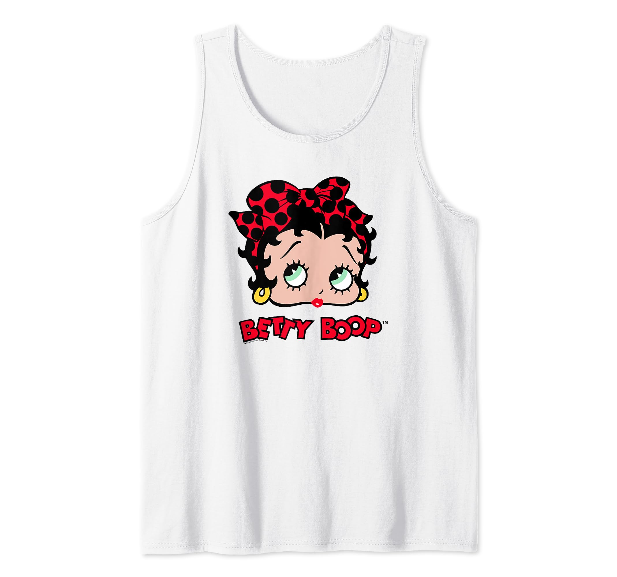 Amazon.com: Betty Boop Vintage Classic Dotted Bow Pin Up Portrait Tank ...