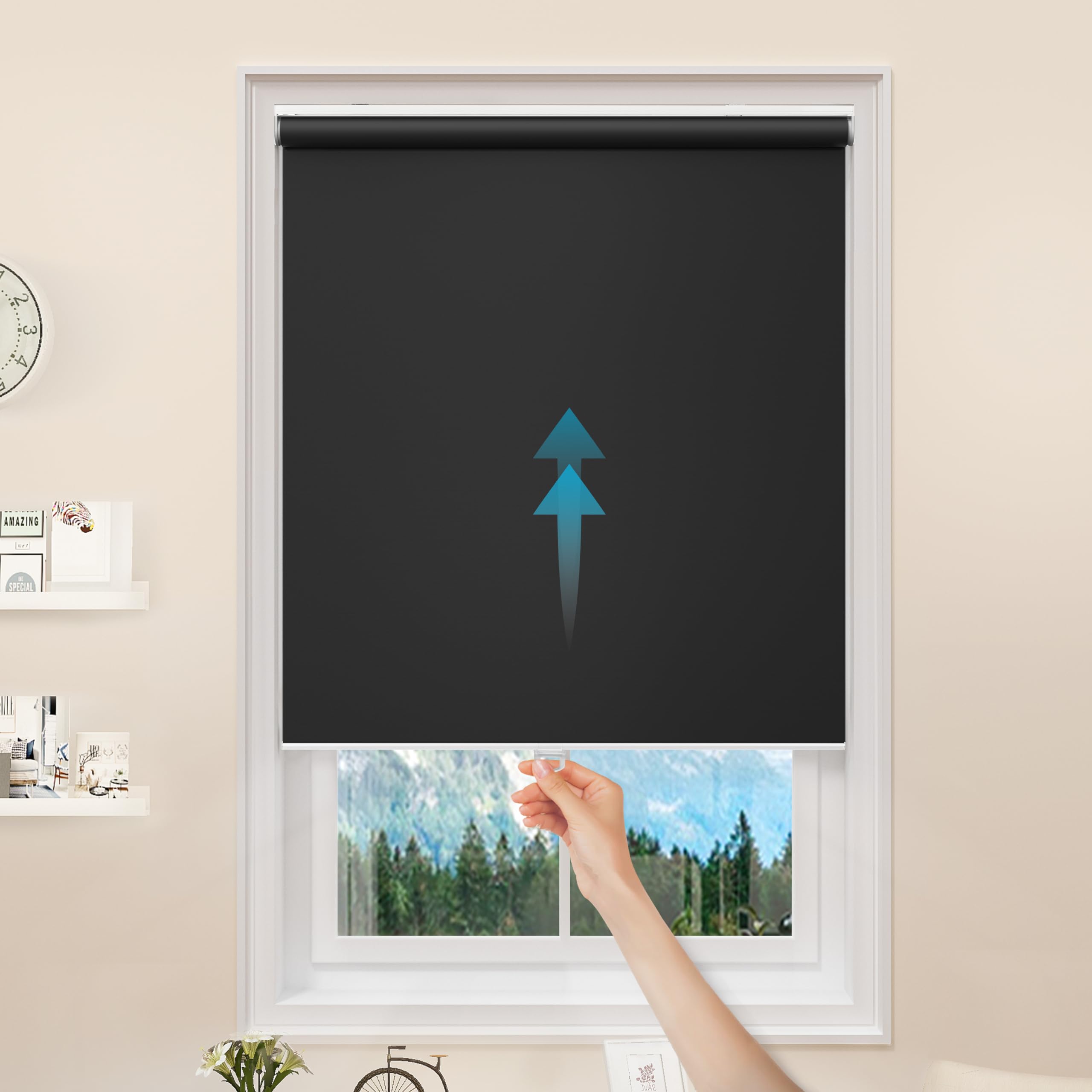 GENIMO 100% Blackout Blinds for Windows, Roller Shades for Indoor ...