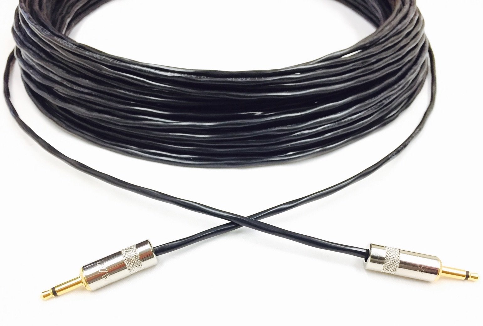 Amazon.com: 25 Foot 3.5mm Mono Male to Male cable with Black PVC Jacket ...