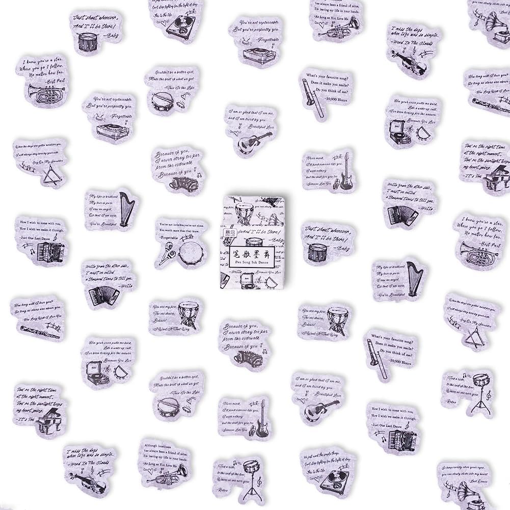 Amazon.com: Obujopal 45PCS Mini Size Stickers for Scrapbooking, Bullet ...