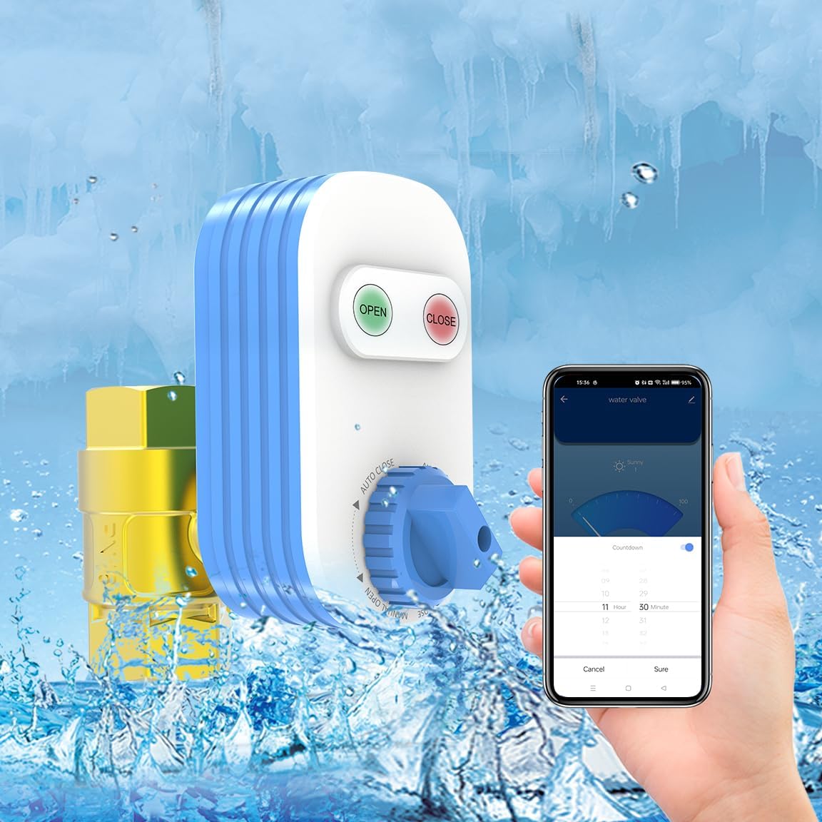 DN20 Smart Water Valve, 3/4 Inch WiFi Water Timer for Garden Hose ...